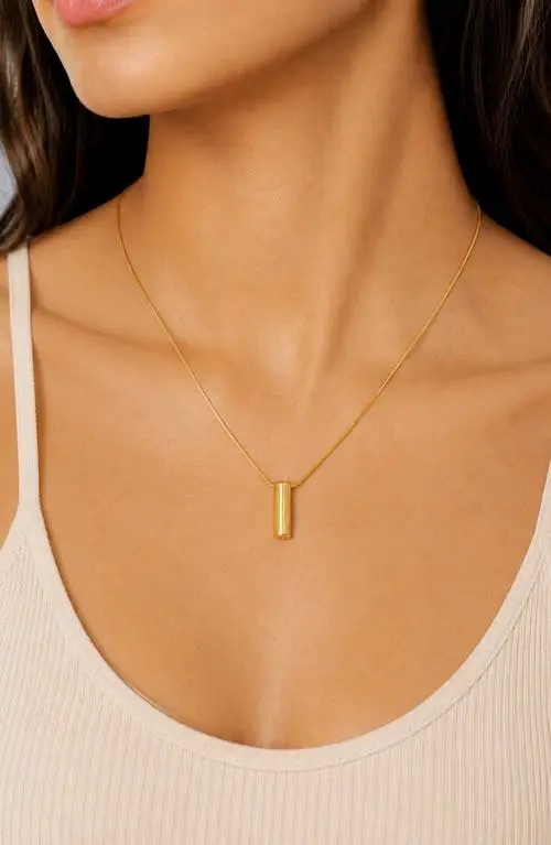 MARLYN SCHIFF Waterproof Cylinder Pendant Necklace