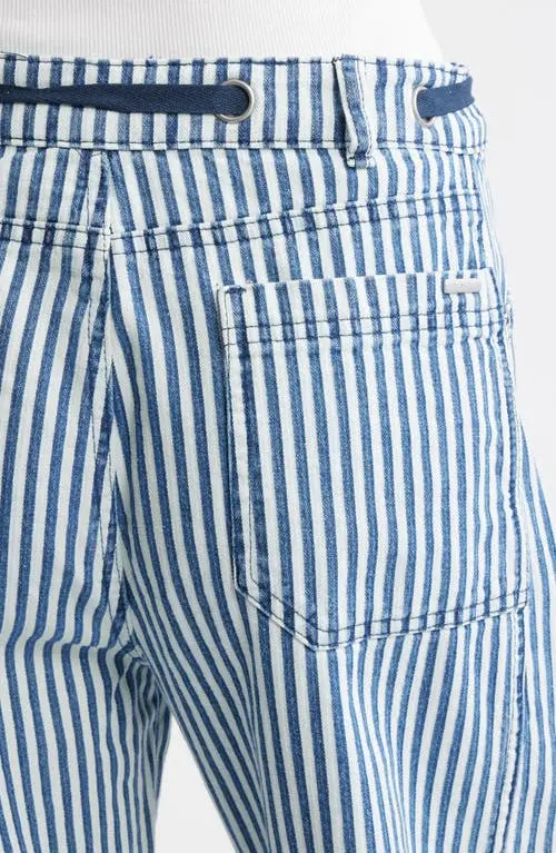 TRACTR Cropped Cargo Pants With Drawstring Waist