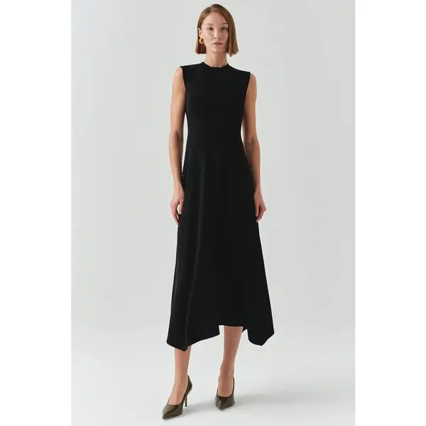EXQUISE Hadlee Midi Dress - Black