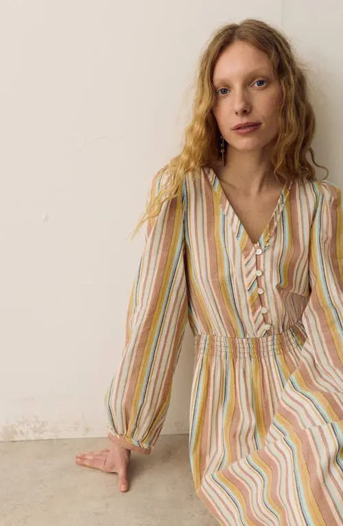 PER UNA BY M&S Stripe Long Sleeve Maxi Dress