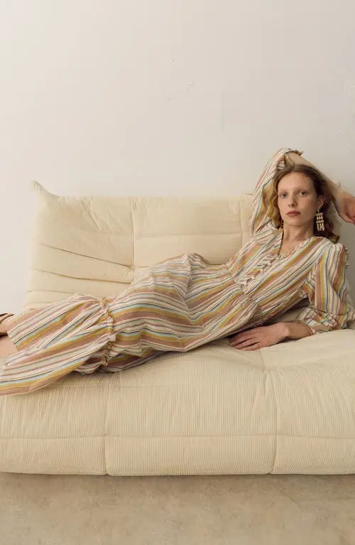 PER UNA BY M&S Stripe Long Sleeve Maxi Dress