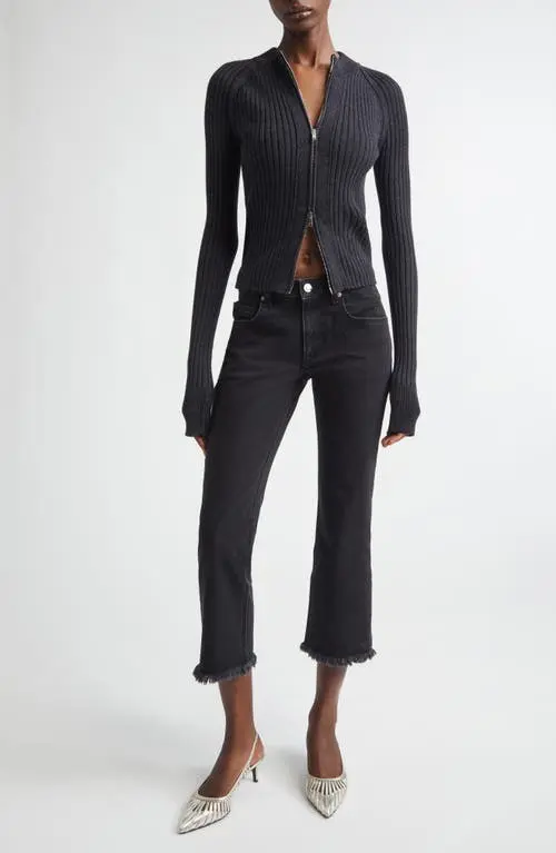 Isabel Marant Étoile Vice Merino Wool Blend Zip Cardigan