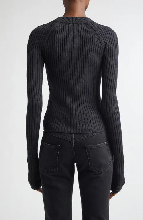 Isabel Marant Étoile Vice Merino Wool Blend Zip Cardigan