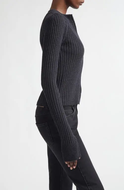 Isabel Marant Étoile Vice Merino Wool Blend Zip Cardigan