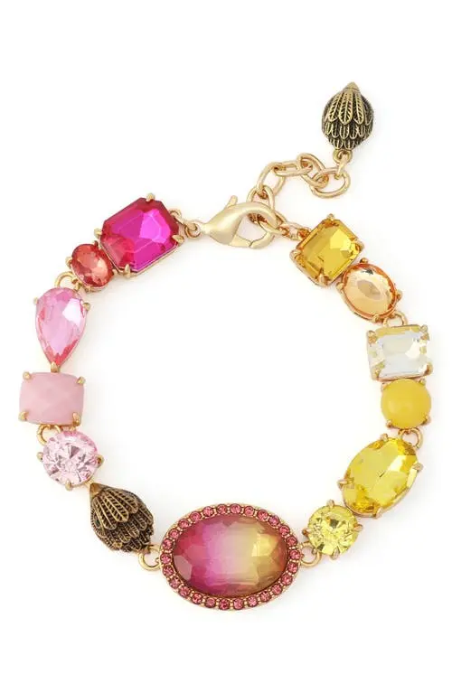 Kurt Geiger Gemstone Eagle Head Flex Bracelet - Pink Multi