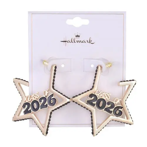 HALLMARK Class Of 2026 Star Hoop Earrings