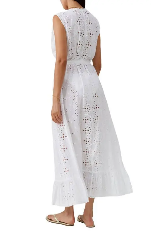 Melissa Odabash Marta Eyelet Cotton Maxi Cover-up Dress