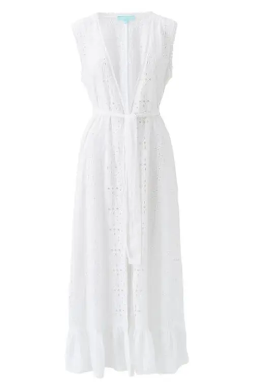 Melissa Odabash Marta Eyelet Cotton Maxi Cover-up Dress