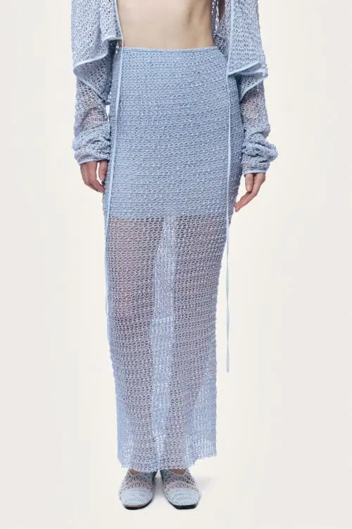 NOCTURNE Mesh Detail Maxi Skirt