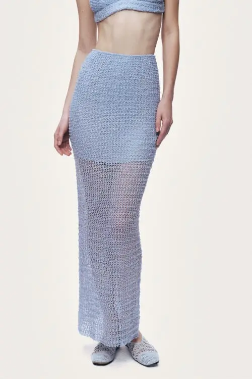 NOCTURNE Mesh Detail Maxi Skirt