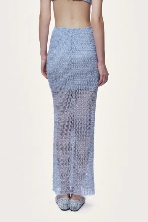 NOCTURNE Mesh Detail Maxi Skirt