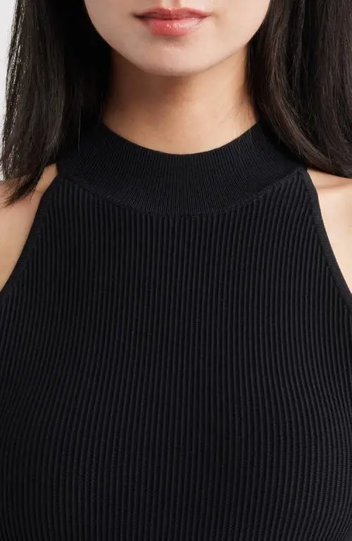 DL1961 Ribbed Mock Neck Sleeveless Top