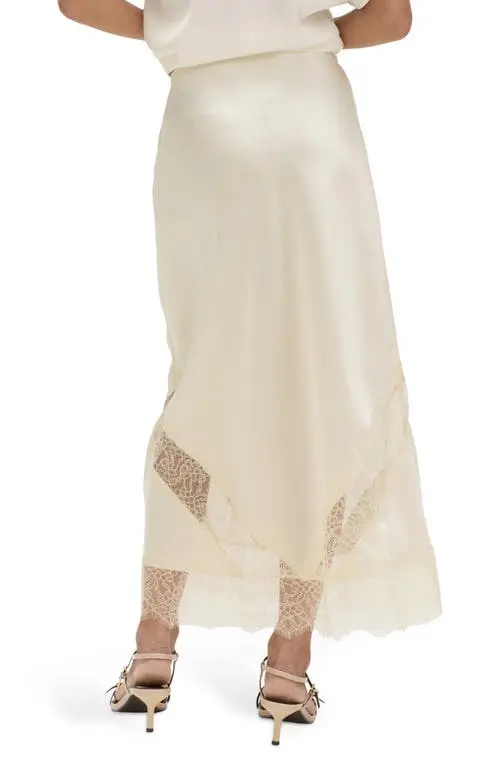 M&s Lace Inset Midi Slip Skirt