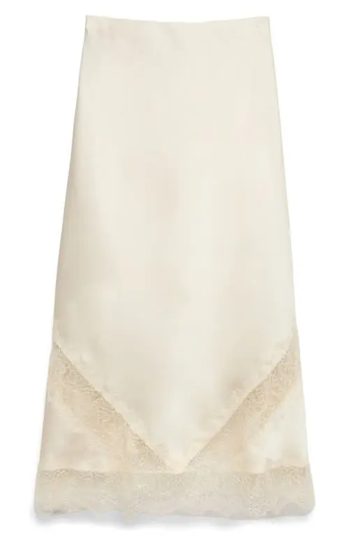 M&s Lace Inset Midi Slip Skirt