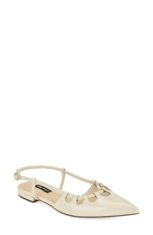 Nine West Harra Pointed Toe Flat - Ivory