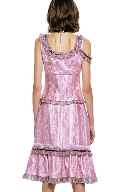 Anna Sui Crushed Satin Bow Top