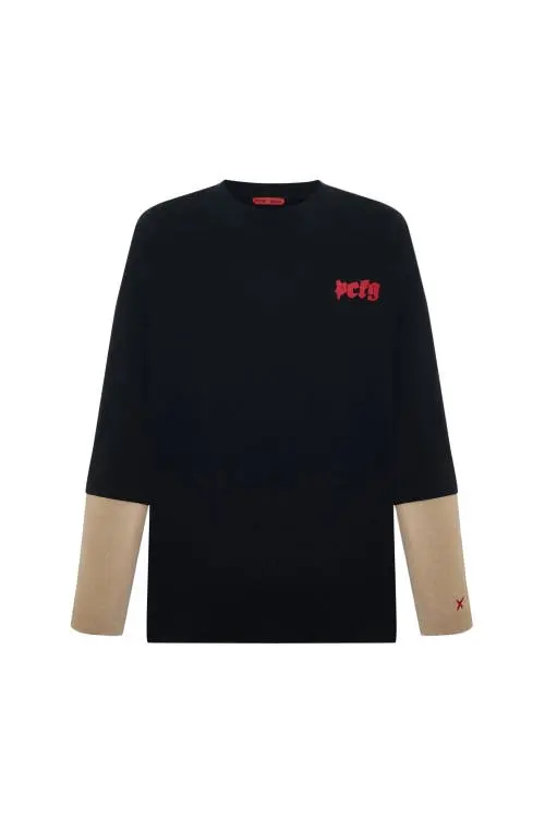 PCFG Daydreamers Printed T Shirt With Acid Wash Sleeves