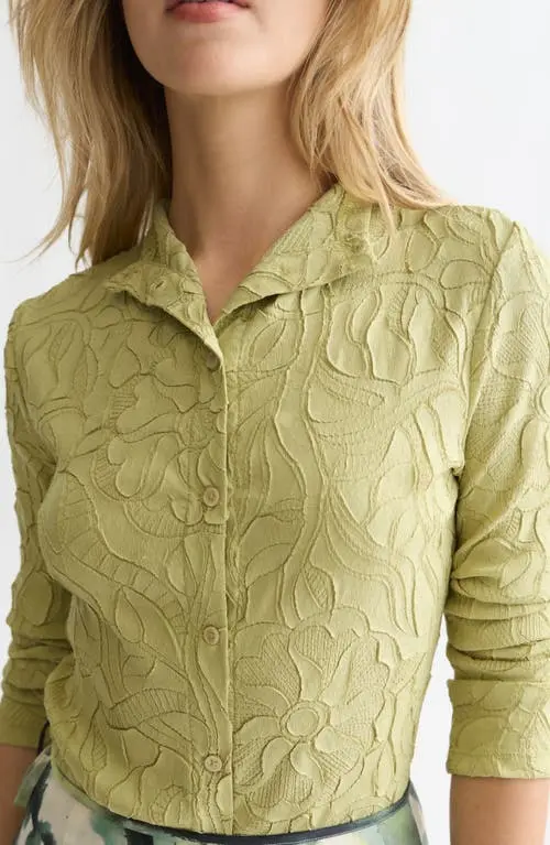 Scotch & Soda Floral Jacquard Button-up Shirt