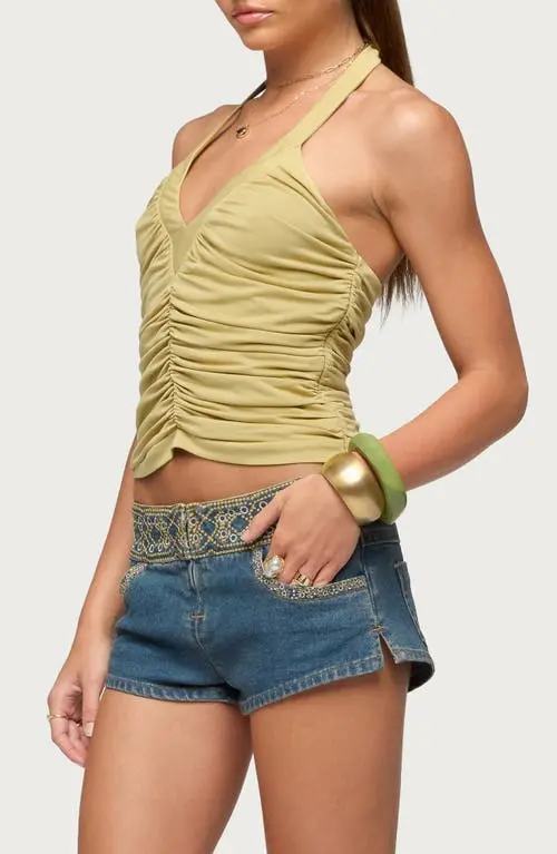 EDIKTED Jackey Ruched Halter Top