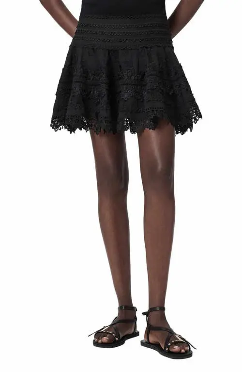 ALLSAINTS Lillith Lace Miniskirt - Black