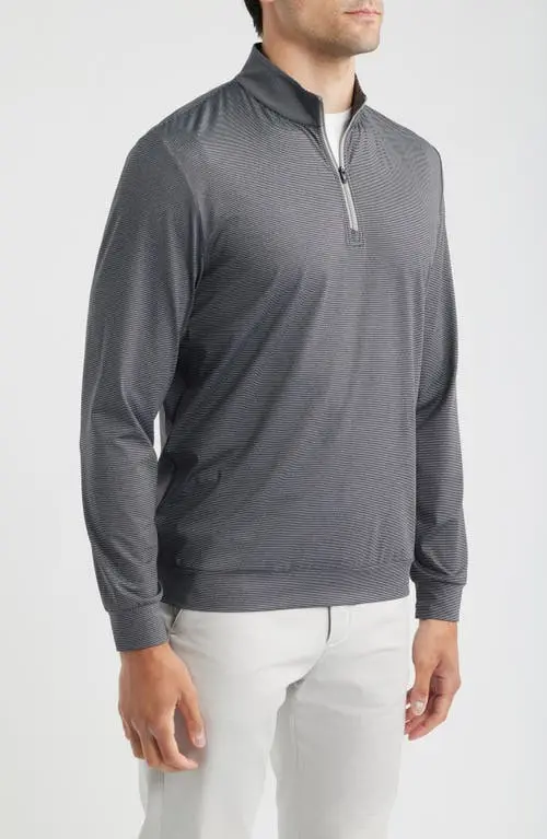 Johnnie-o Bixler Long Sleeve Quarter Zip Sweatshirt - Black