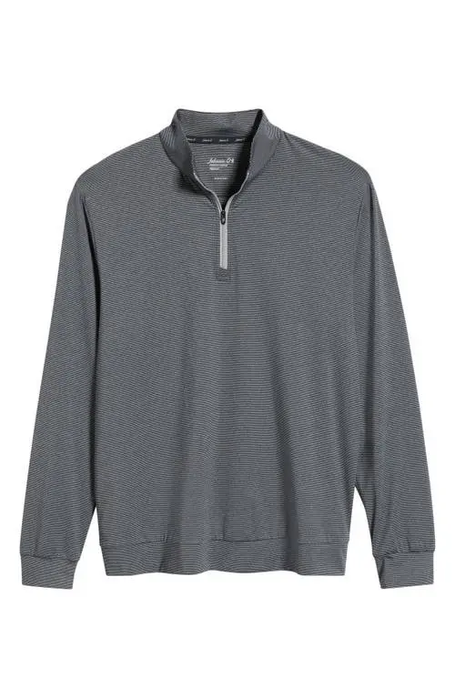 Johnnie-o Bixler Long Sleeve Quarter Zip Sweatshirt - Black
