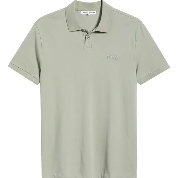 Brooklyn Industries Solid Cotton Polo - Shadow