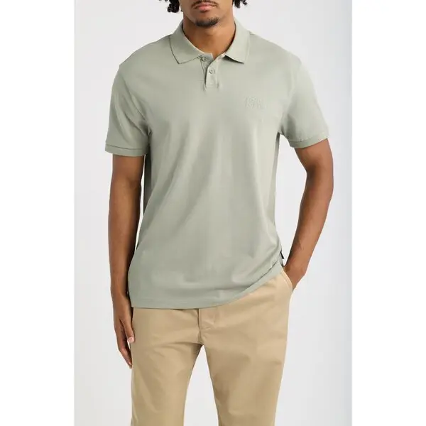 Brooklyn Industries Solid Cotton Polo - Shadow