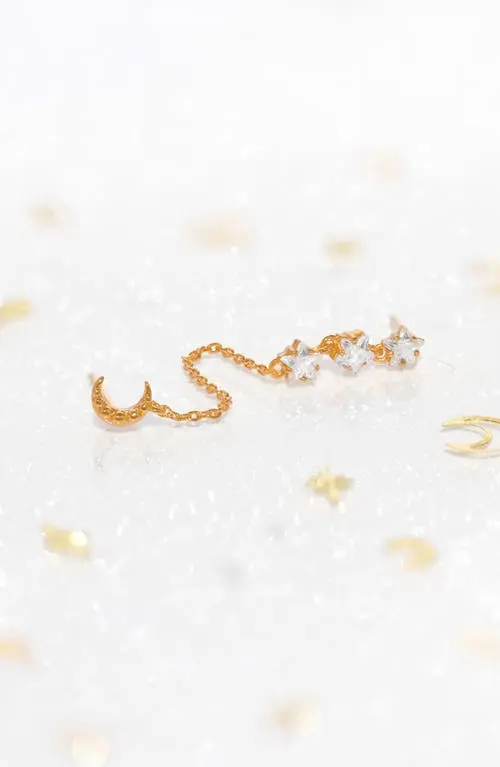 GIRLS CREW Lunar Link Double Stud Earring - Gold