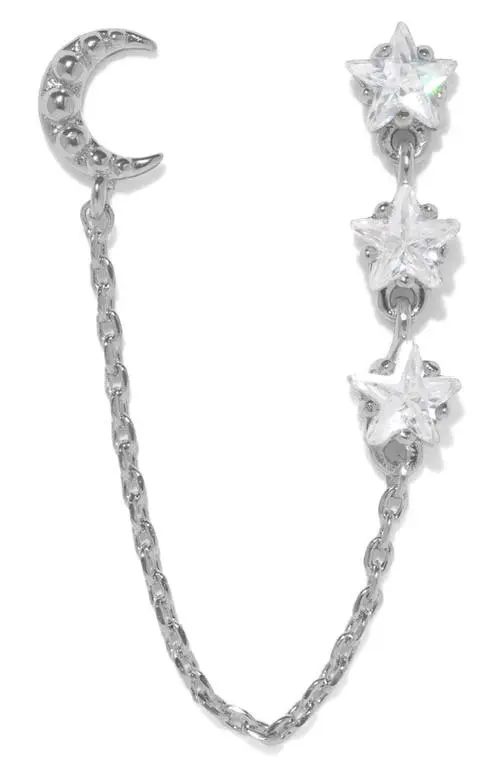 GIRLS CREW Lunar Link Double Stud Earring - Silver