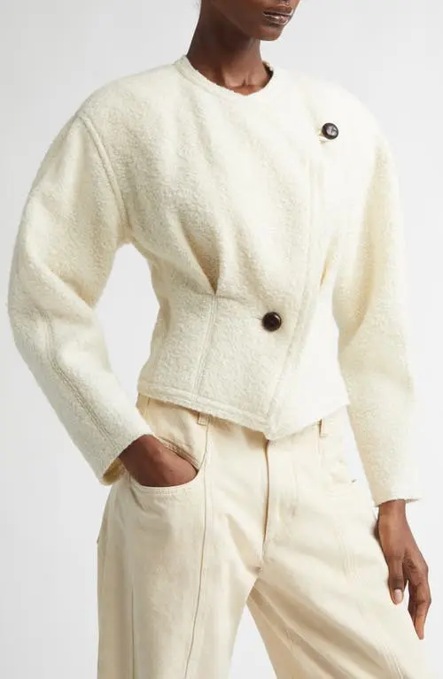 Isabel Marant Étoile Suna Asymmetrical Virgin Wool Blend Jacket