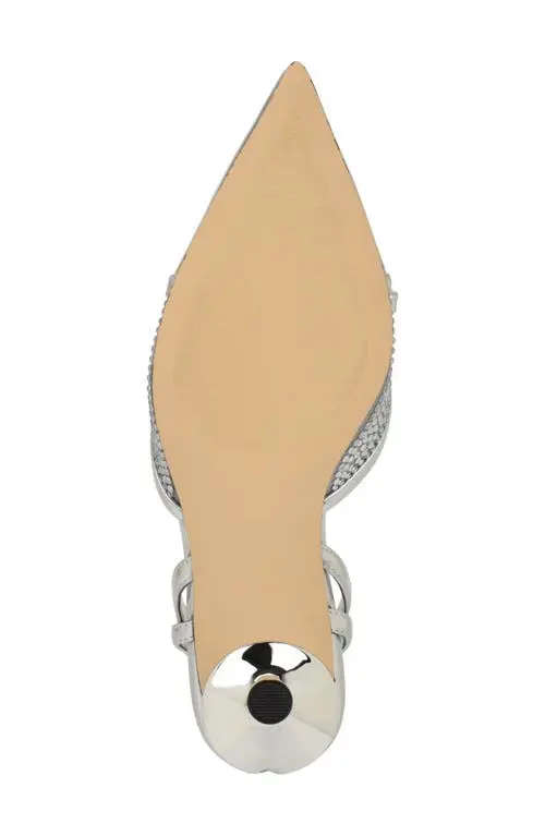 Nine West Padell Pointed Toe Slingback Pump - Silver