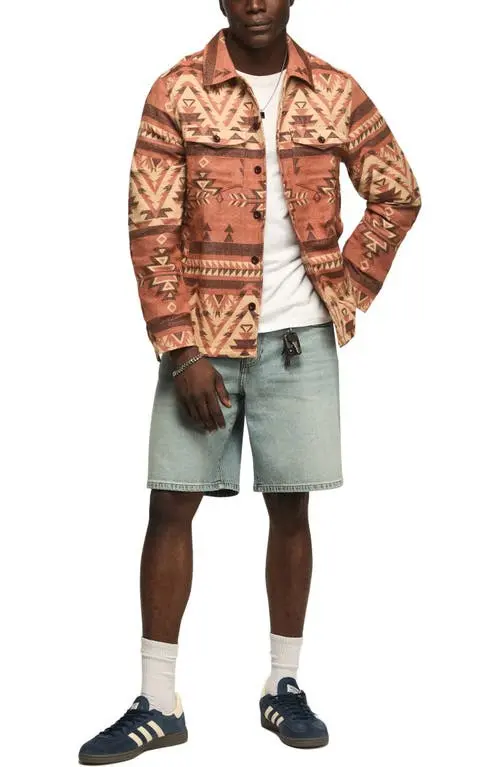 Lucky Brand Geo Jacquard Shirt Jacket