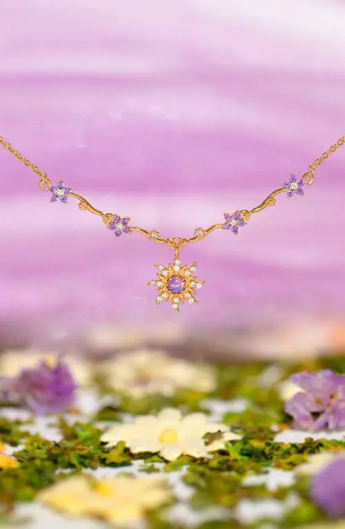 GIRLS CREW Disney Tangled Cubic Zirconia Pendant Necklace