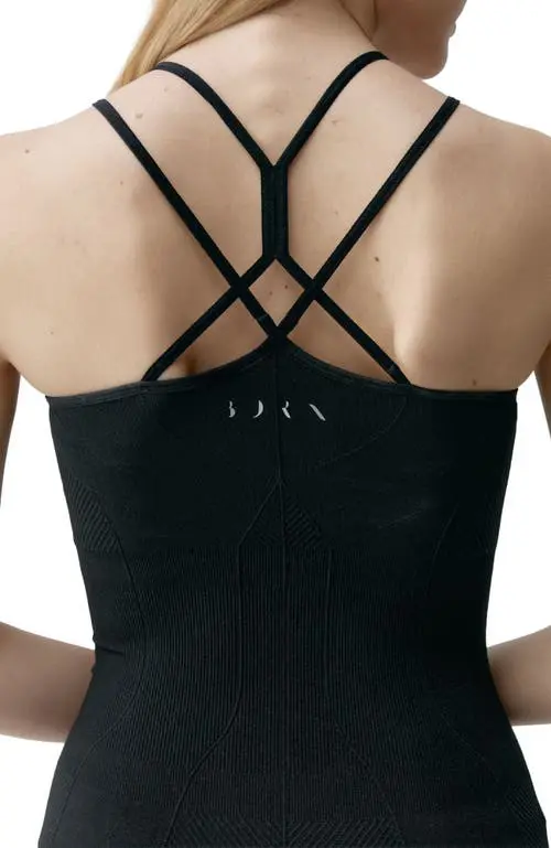 BORN LIVING YOGA Clio Seamless Short Sports Romper - Black