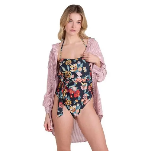 ANIMAL Belted Bandeau One Piece Bathing Suit