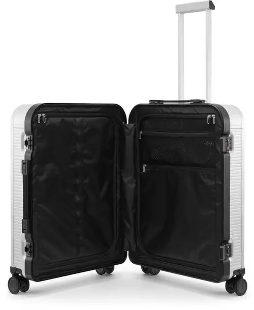 D_B_ Ramverk Alu 26" Medium Checked Spinner Luggage