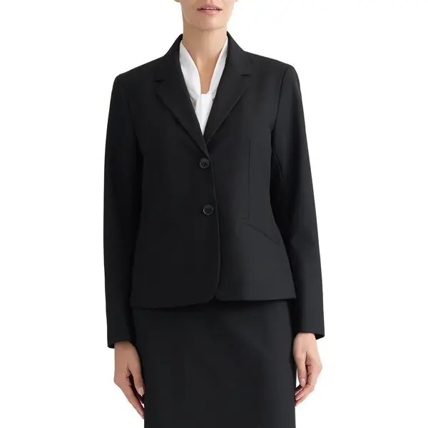 KASPER Two-button Blazer With Stretch - Black