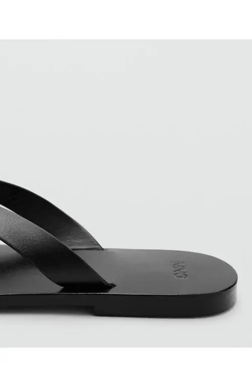 Mango Wave Round Toe Thong Sandal