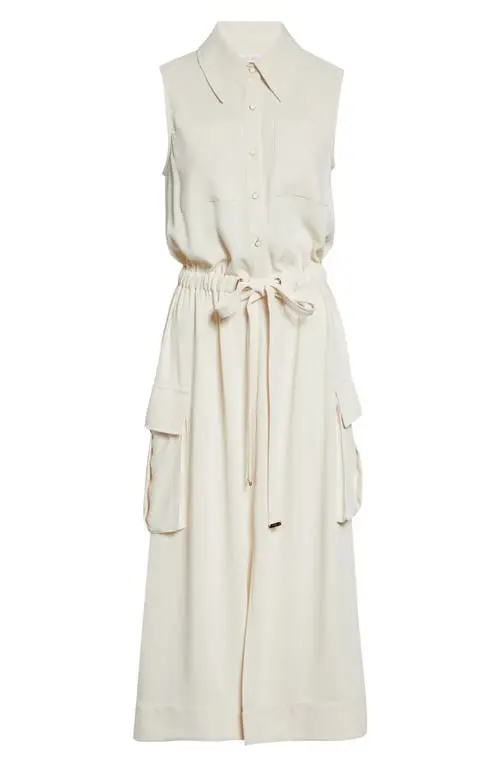 Ramy Brook Payton Sleeveless Shirtdress - Bone