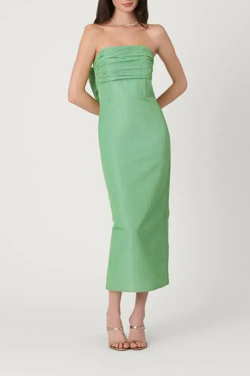 Shoshanna Chine Taffeta Midnight Katerina Dress - Verde