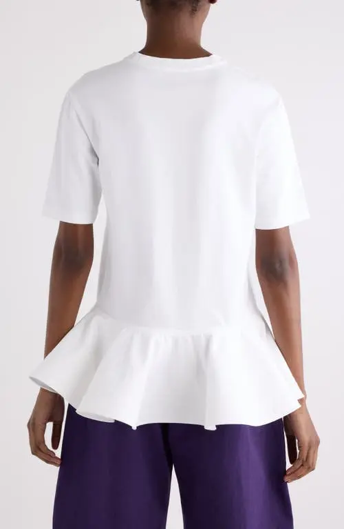 Alaïa Crino Cotton Jersey Peplum T-shirt