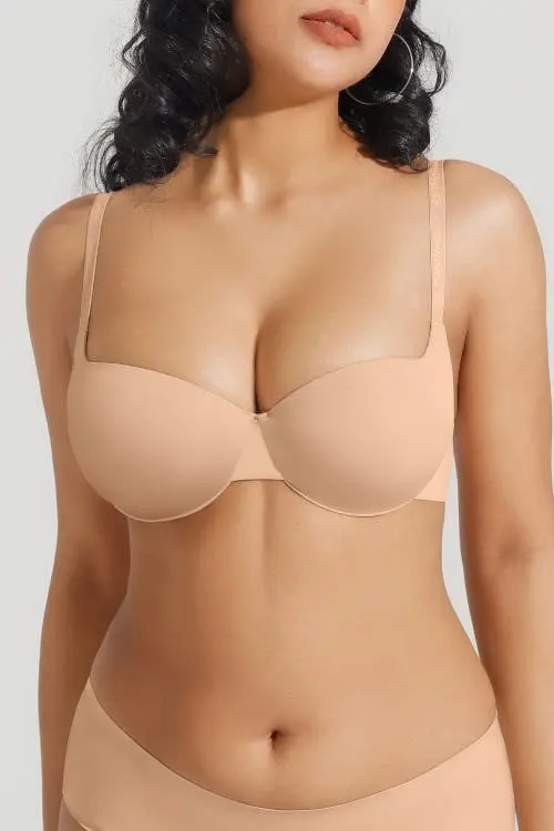 POPILUSH Balconette Underwire Push-up Bra - Cream
