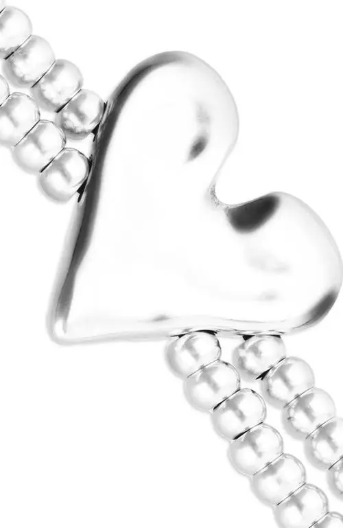 UNODE50 Sterling Plated Bracelet With Heart Detail