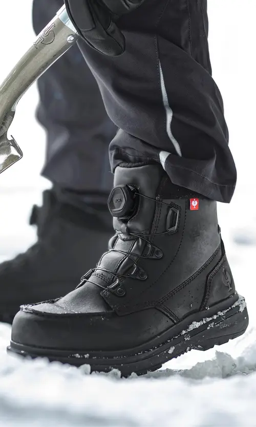 STRAUSS Woodside 6" Steel Toe Work Boot With Boa® Fit System - Black