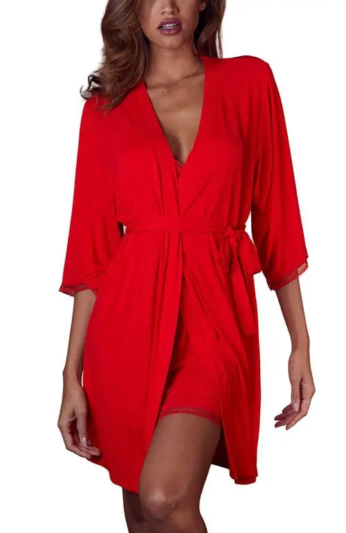 LASCANA Lace Trim Robe
