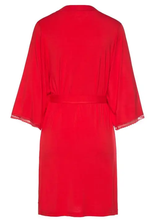 LASCANA Lace Trim Robe