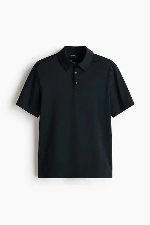 H&m Cooling Regular Fit Polo Shirt - Black