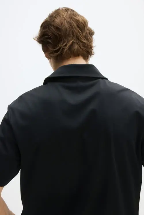 H&m Cooling Regular Fit Polo Shirt - Black