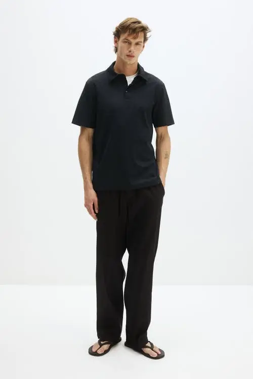 H&m Cooling Regular Fit Polo Shirt - Black